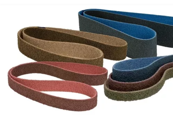 Lixa cinta tipo Scotch Brite (SCM/Surface) Azul, cinza, vermelha e ...